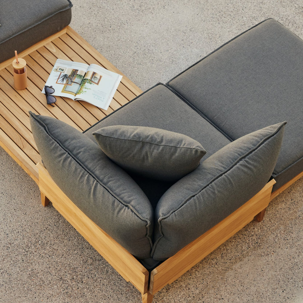 The Sectional: A Modern Teak Outdoor Sectional | Neighbor