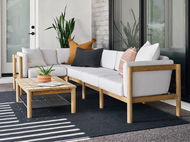 Haven Collection Our best-seller built with weather-proof teak.