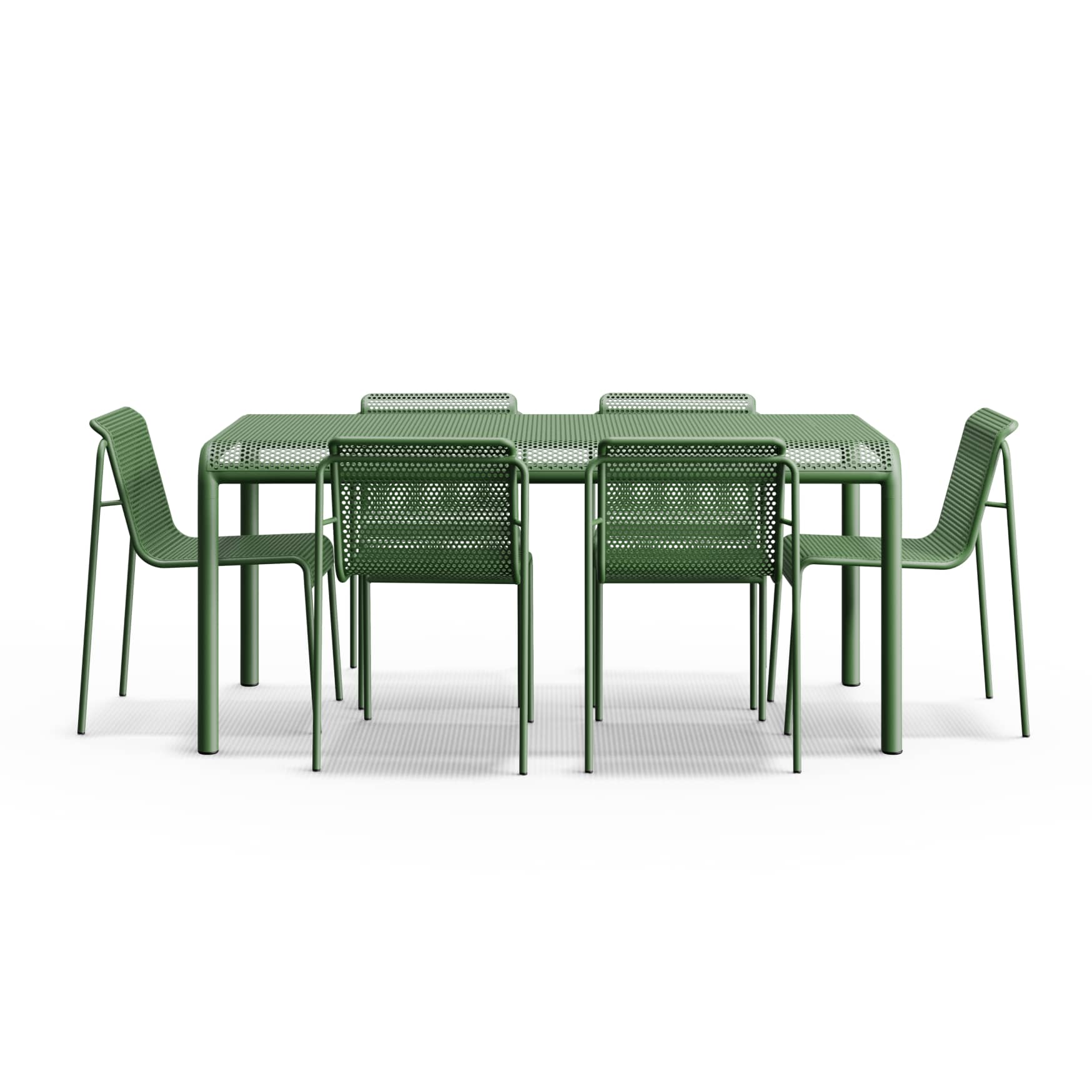 Perf Outdoor Dining Set | Stainless Steel Table & Chairs | Neighbor