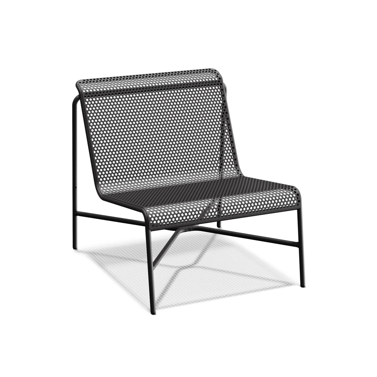 Perf Outdoor Lounge Chair | Low Stainless Steel Patio Chair | Neighbor