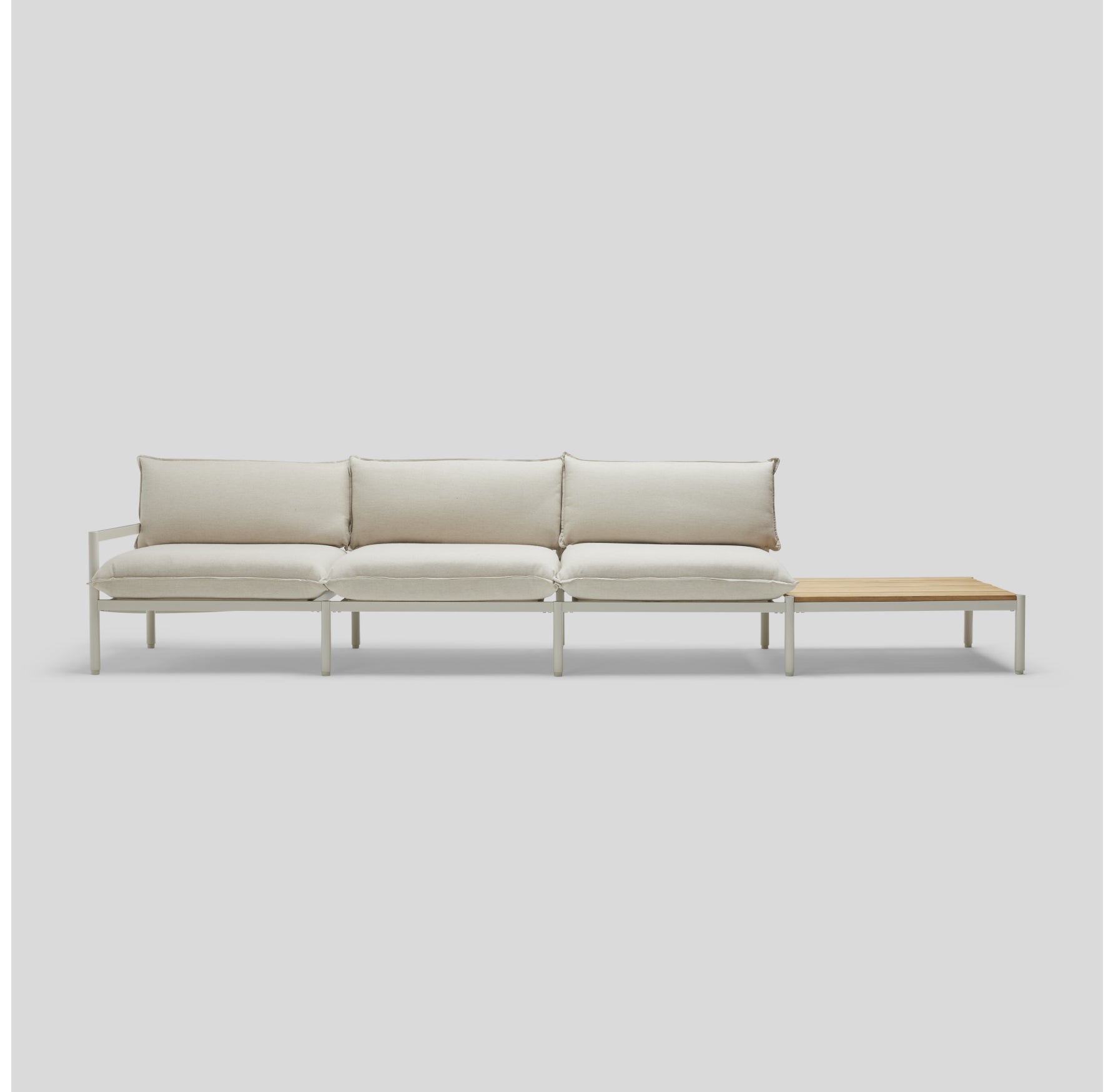Terra Sofa with In-line End Table: An Aluminum Outdoor Sofa | Neighbor
